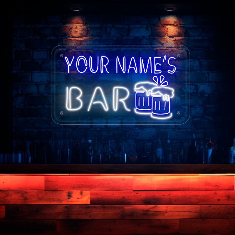 Neon Bar Sign - Etsy