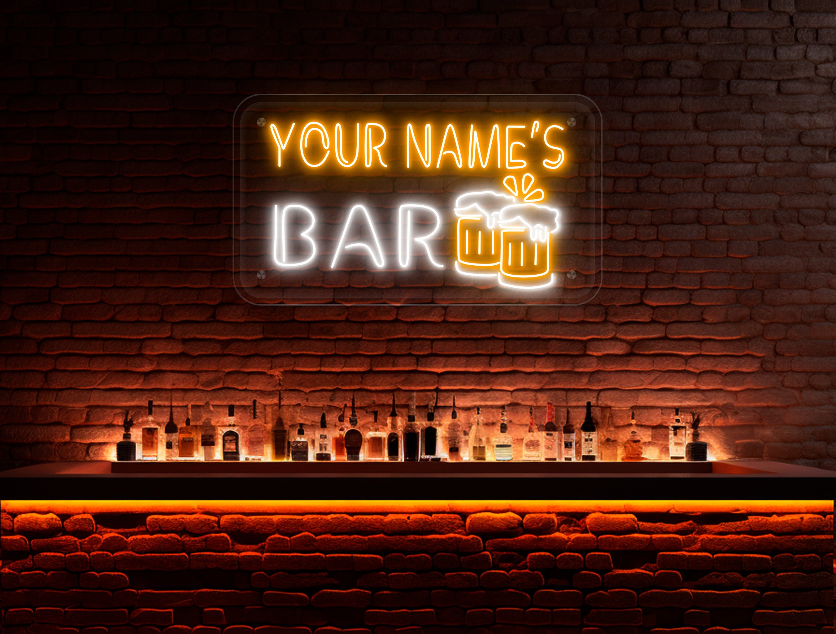 Custom Bar Neon Sign Personalized Bar Led Sign Beer Neon Sign Neon Bar ...