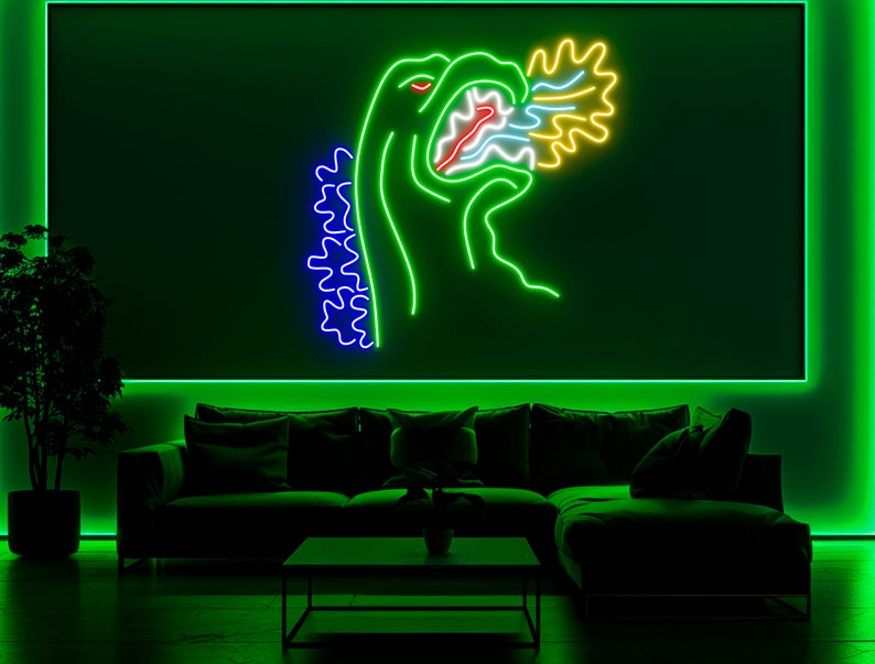 Dinosaur Neon Sign Animal Neon Sign Neon Sign Anime Dragon Neon Sign ...