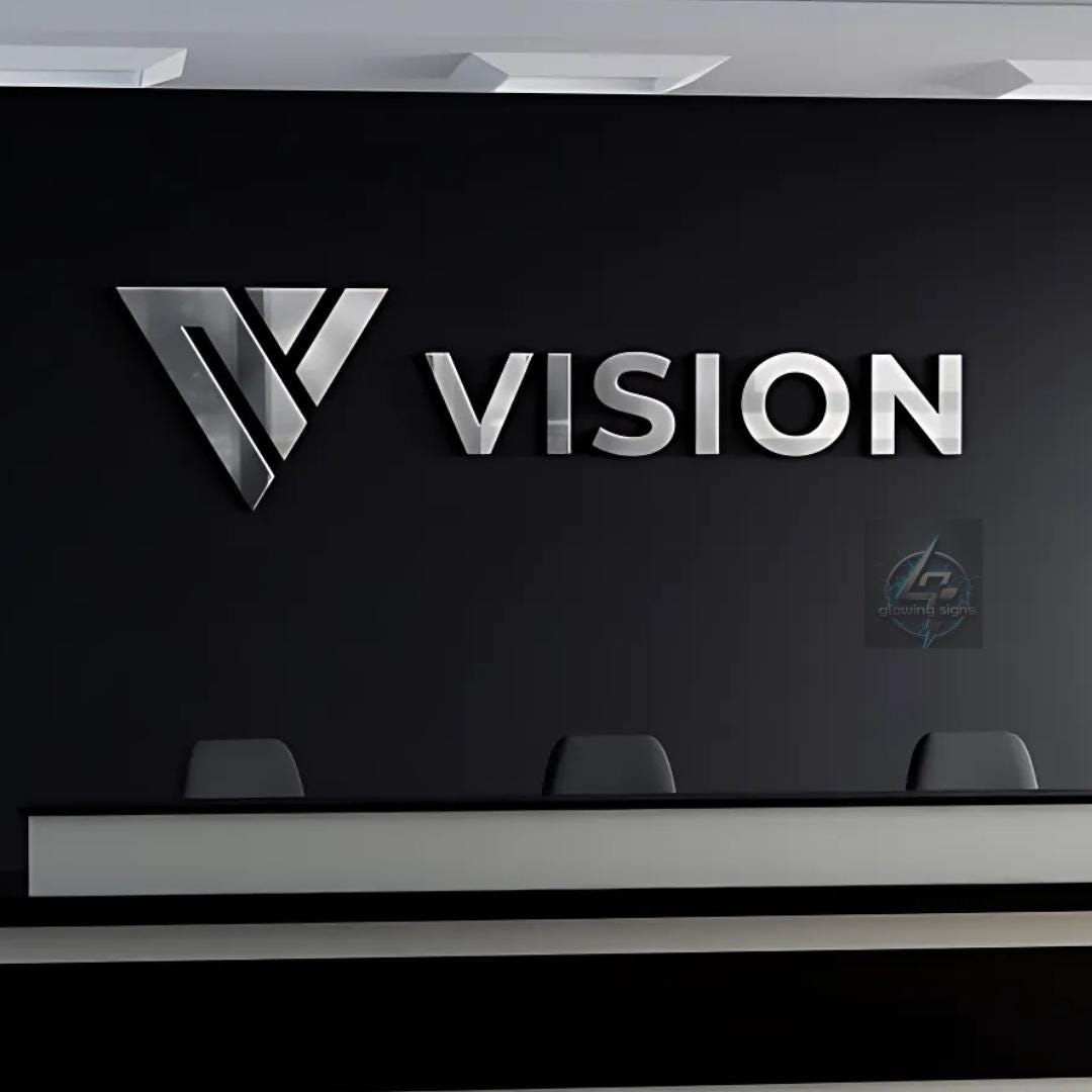 Custom Metal Business Sign, Custom Reception Sign, Laser Cut Metal Sign ...