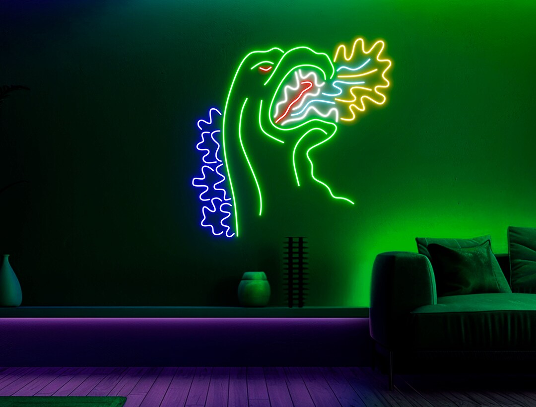 Dinosaur Neon Sign Animal Neon Sign Neon Sign Anime Dragon Neon Sign ...