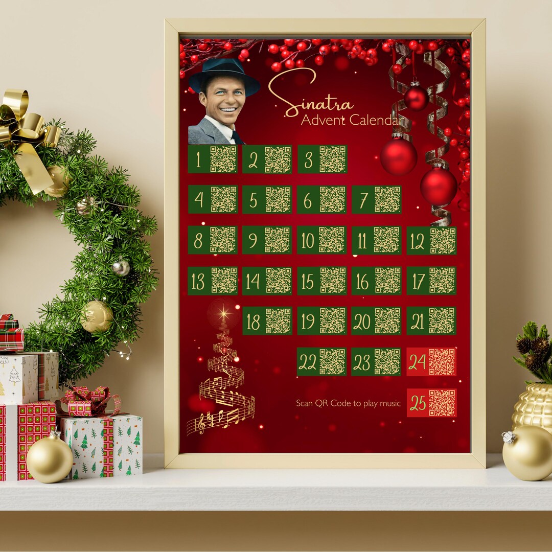 Frank Sinatra Christmas Advent Calendar | 25 QR Codes With Classic ...