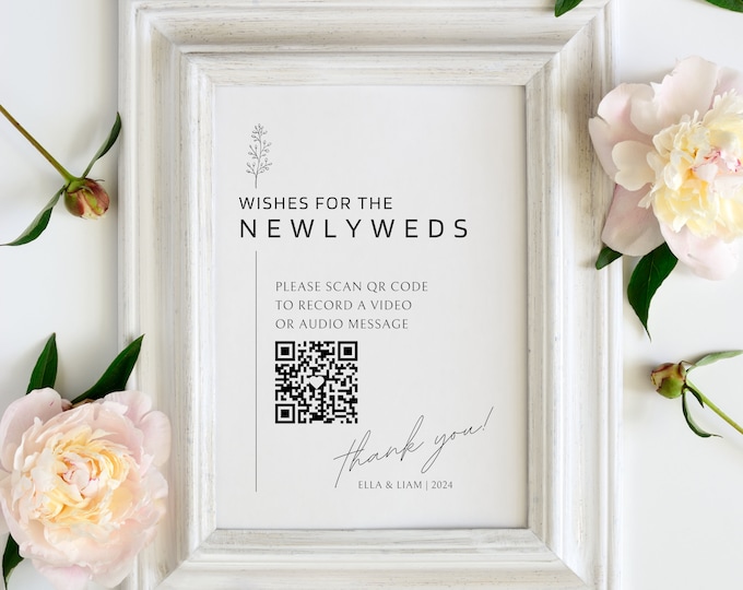 Virtual Wedding Guest Book Template | Digital Download Editable ...