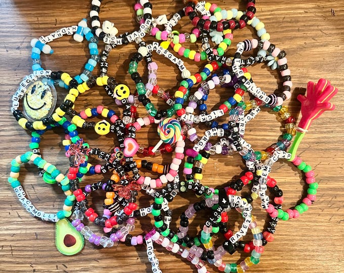 Kandi Glow in the Dark Gas Mask (white and Rainbow) Kawaii, Rave ...