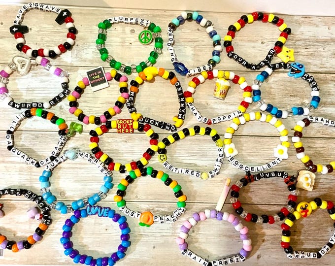 Custom Sized and Oc/character Kandi Bracelets - Pick ANY Character! - Etsy