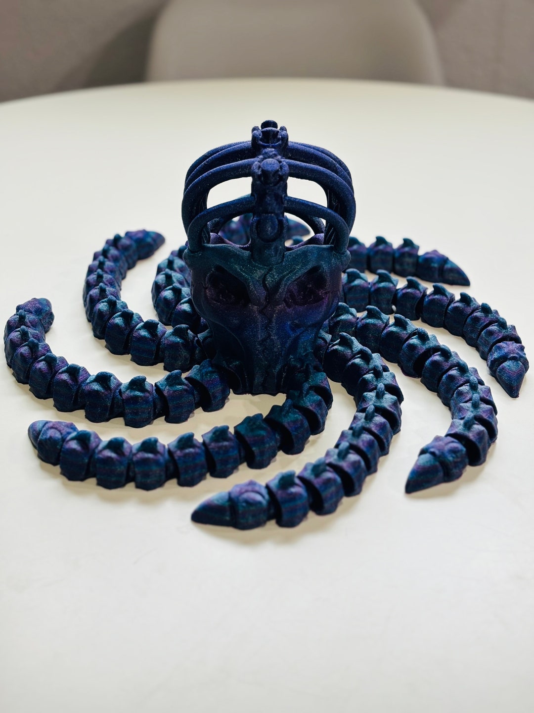 3D Printed Articulated Giant Skeleton Octopus - Etsy