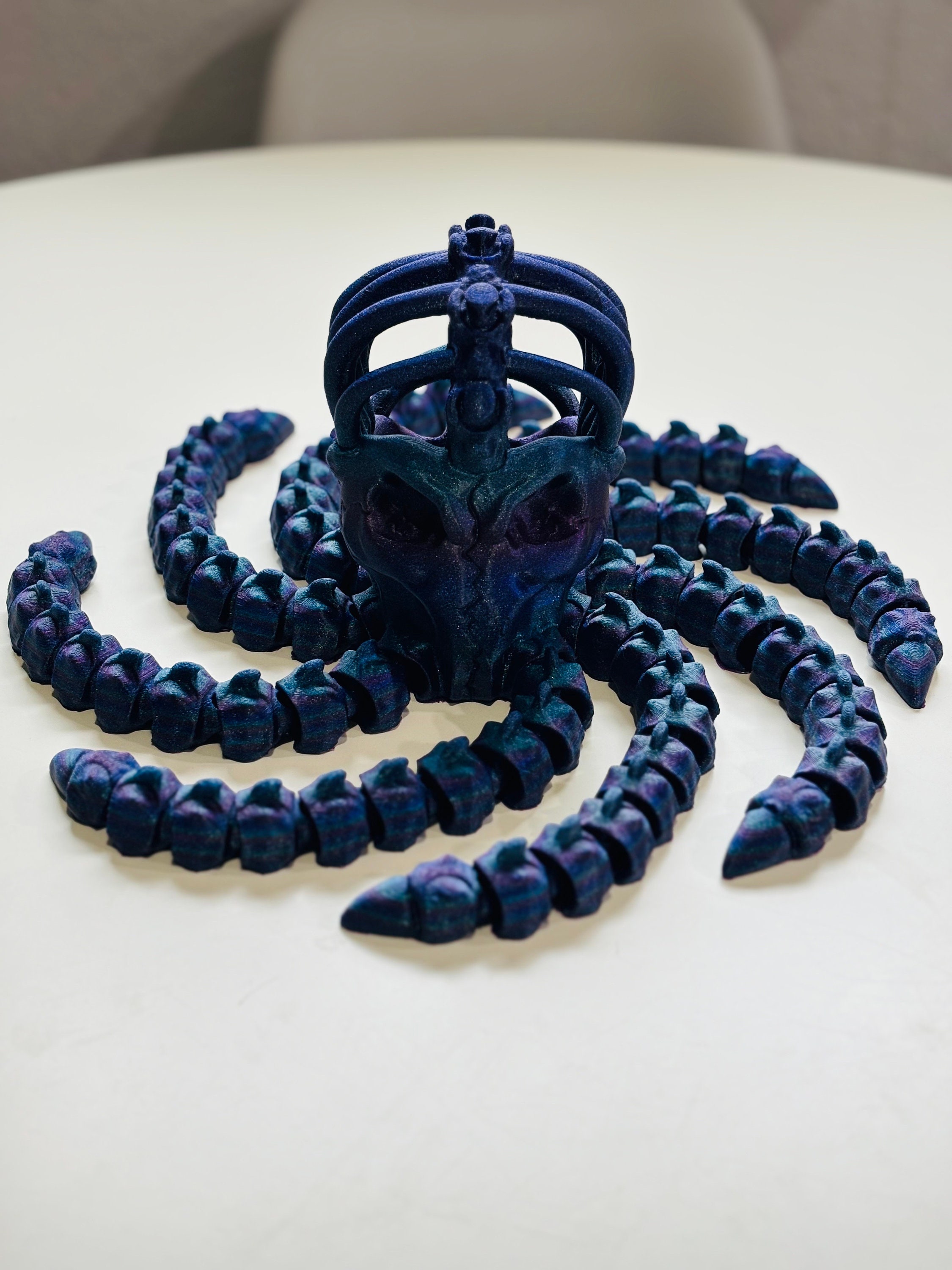 3D Printed Articulated Giant Skeleton Octopus - Etsy