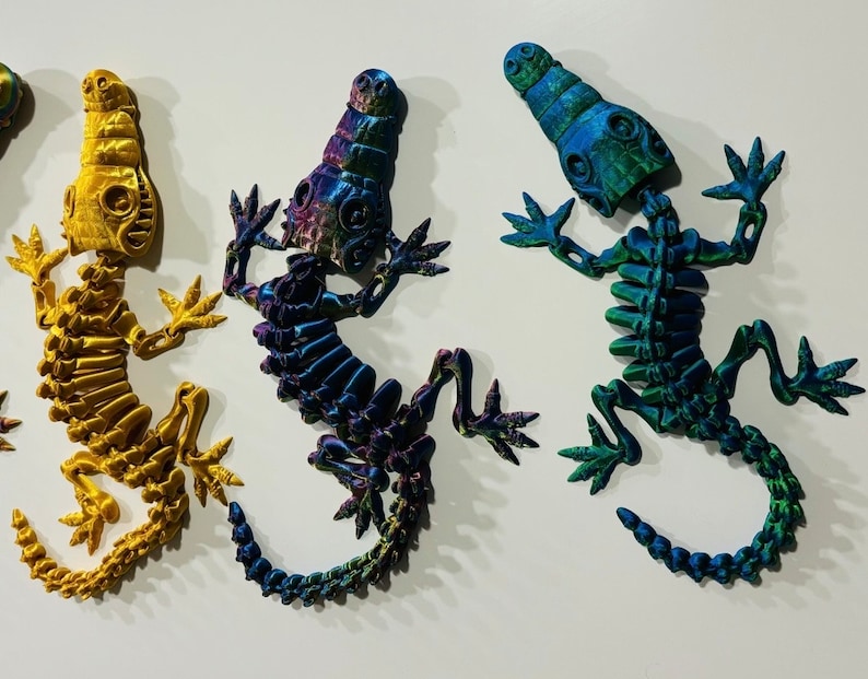 3D Printed Small Articulated Skeleton Alligator - Etsy