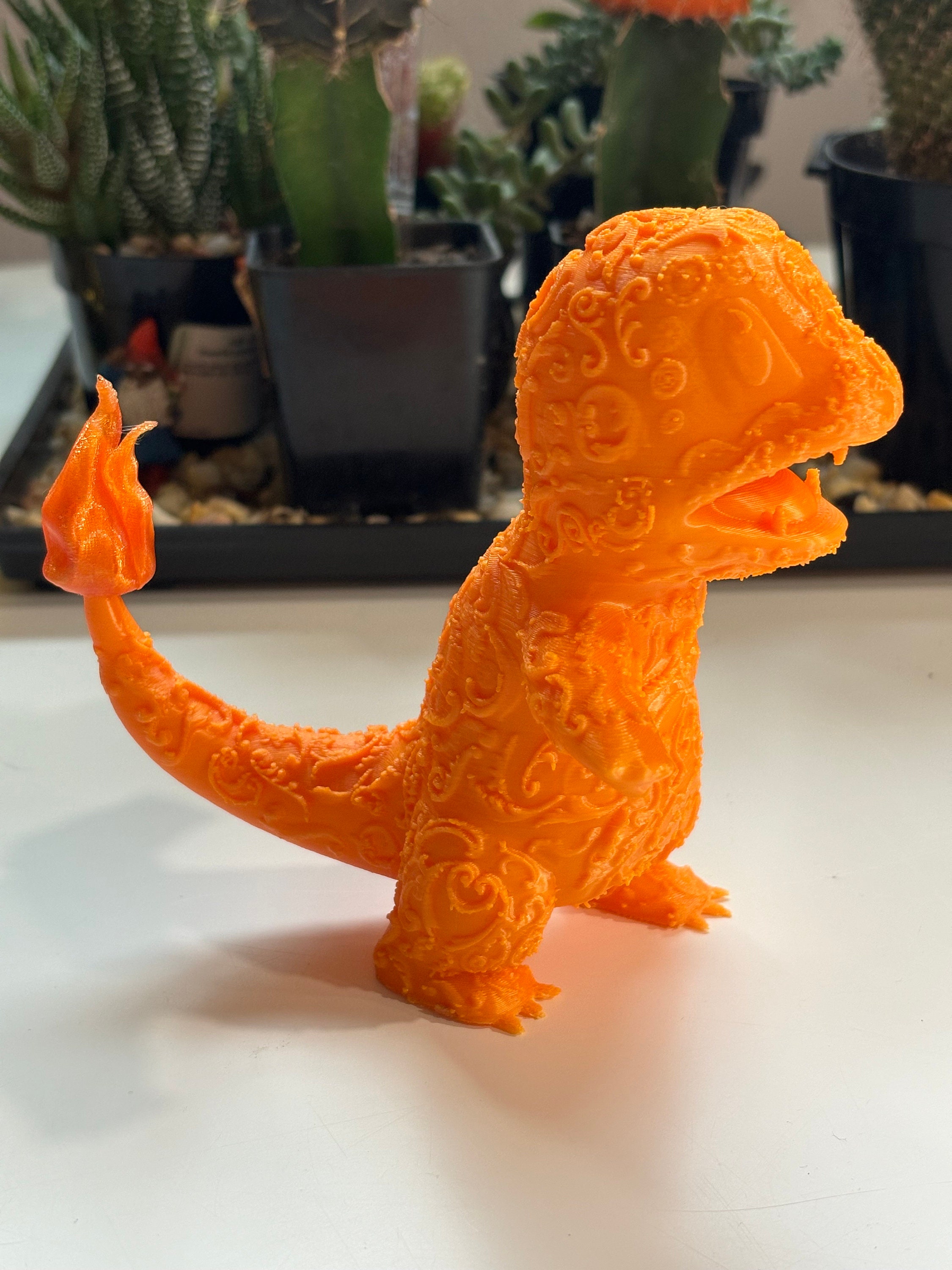 3D Printed Charmander Pokemon With Translucent Tail - Etsy