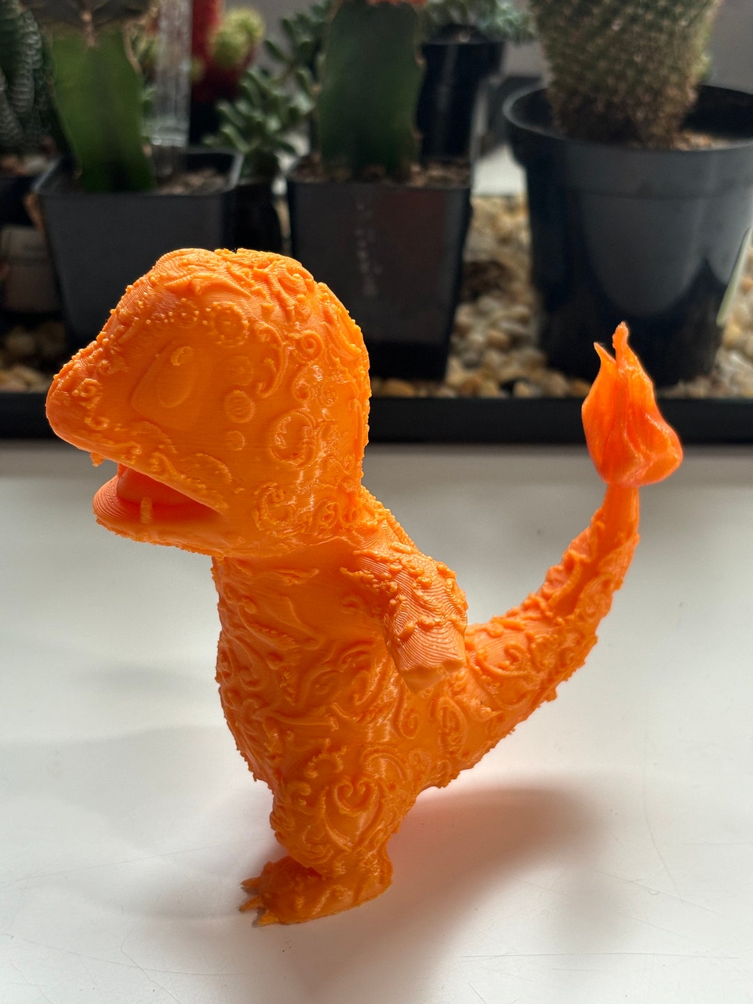 3D Printed Charmander Pokemon With Translucent Tail - Etsy