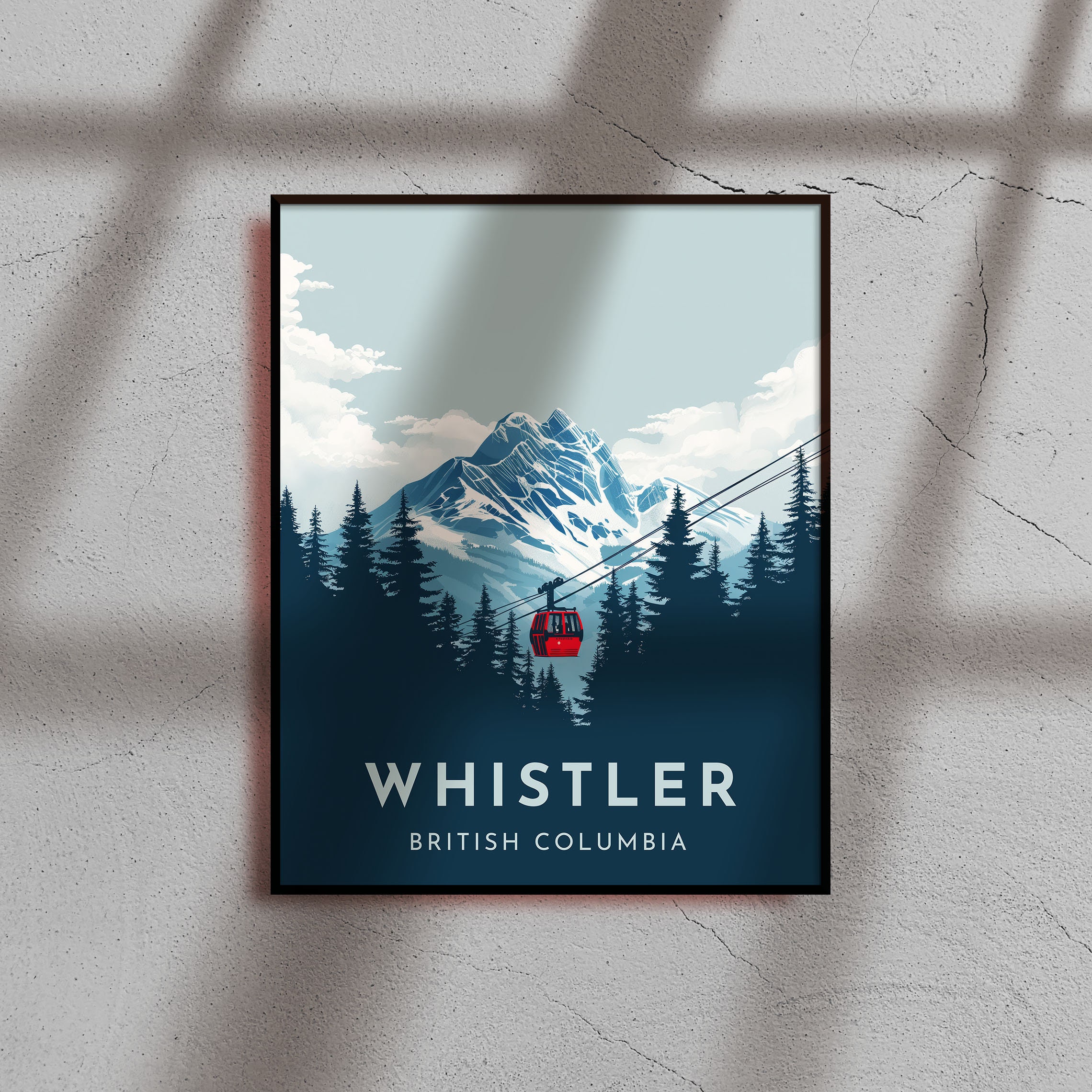 Whistler Ski Resort Poster: Minimalist Mountain Art (digital Download ...