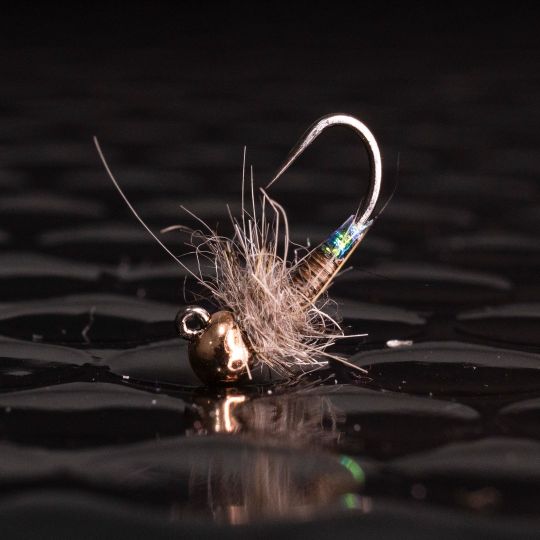 3 Hare's Ear Peeping Caddi Flies 1 FREE Random Fly Offset Tungsten Bead ...