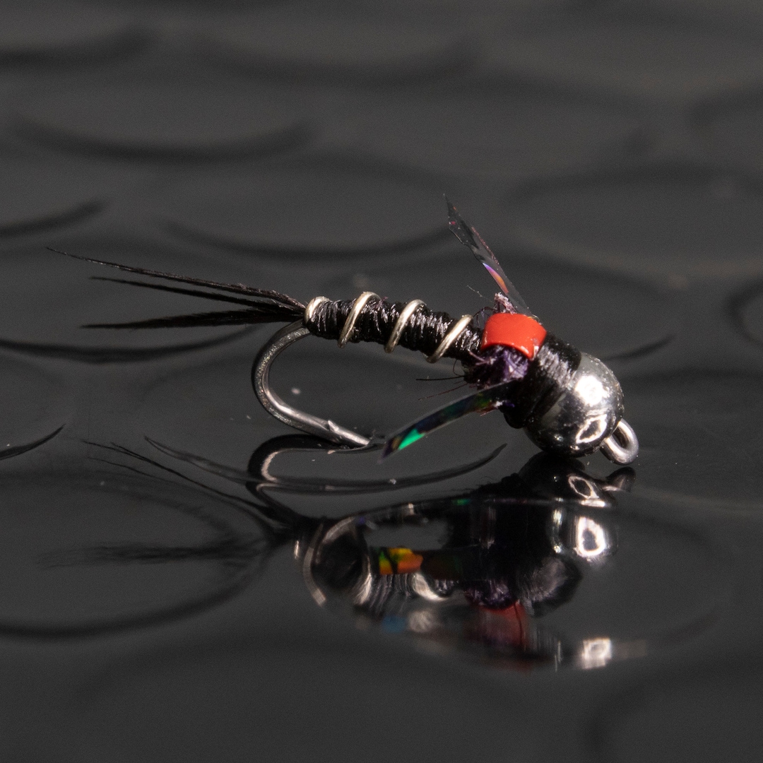 3 Nymph Flies 1 FREE Random Fly Black Midges for Fly Fishing - Etsy