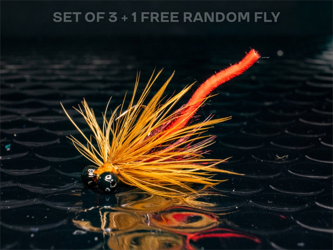 3 Hybrid Trouser Worm Carp Flies + 1 FREE Random Fly — Bottom Crawler ...