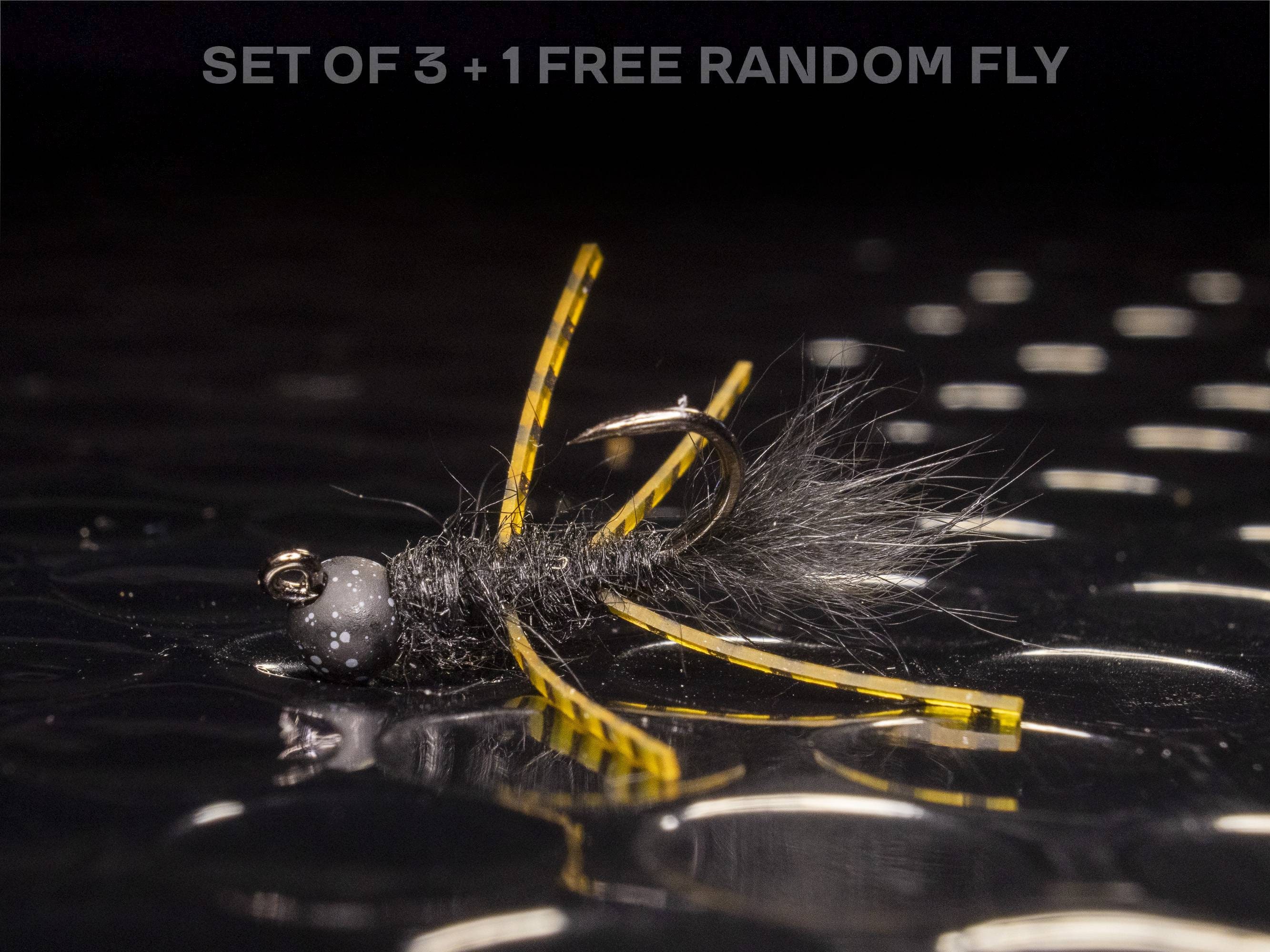 3 Jiggy Pat Rubber Legs + 1 FREE Random Fly — Tungsten Euro Nymphing ...