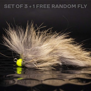 3 Leech Streamer + 1 FREE Random Fly — Tungsten Euro Streamer for Fly ...
