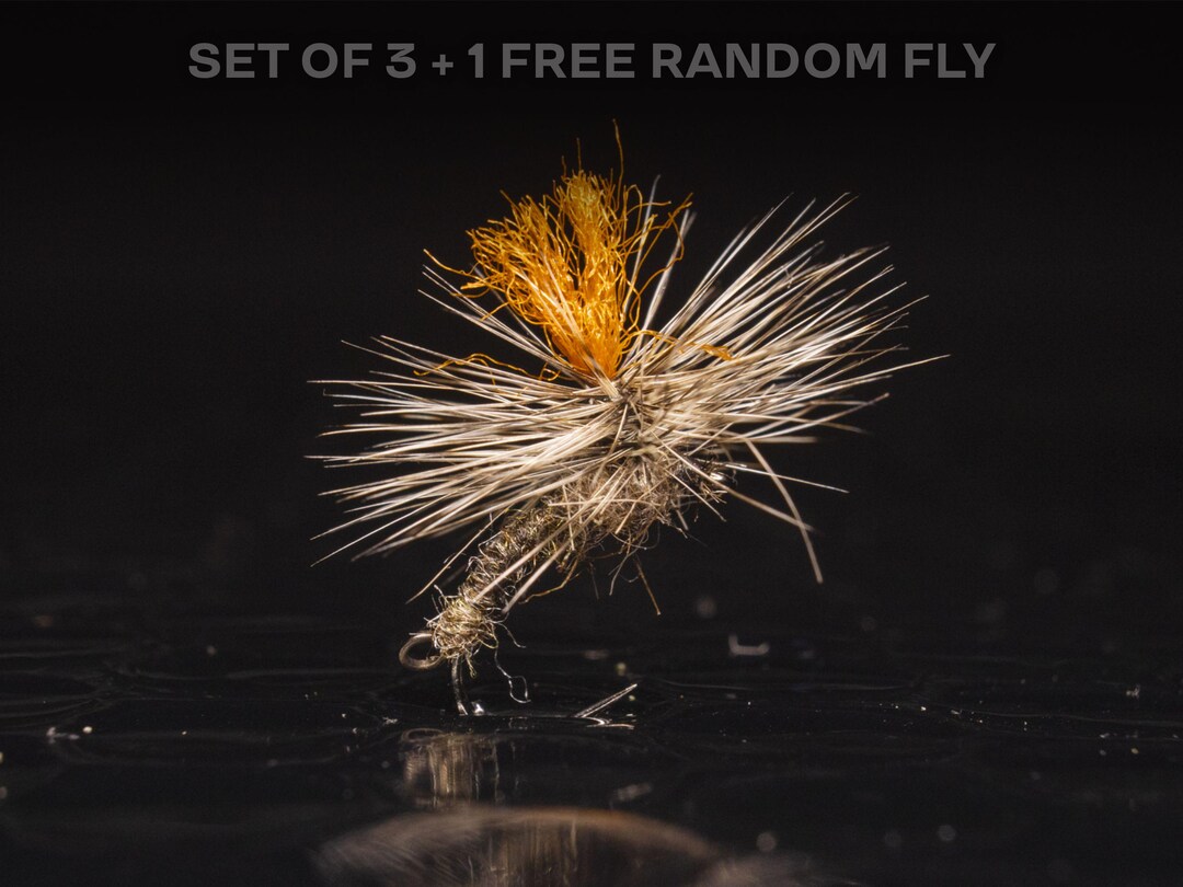 3 Dry Dropper Parachute Flies + 1 FREE Random Fly — Surface Fly Fishing ...