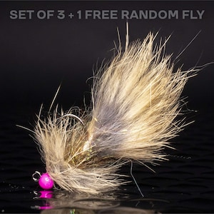 3 Leech Streamer + 1 FREE Random Fly — Tungsten Euro Streamer for Fly ...
