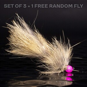 3 Leech Streamer + 1 FREE Random Fly — Tungsten Euro Streamer for Fly ...