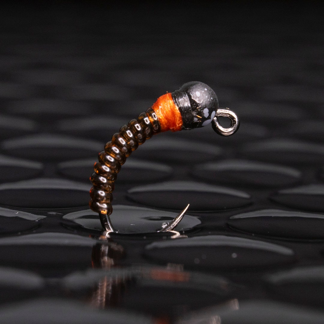 3 Orange Midge 1 FREE Random Fly Handcrafted and Perfect for Trout ...