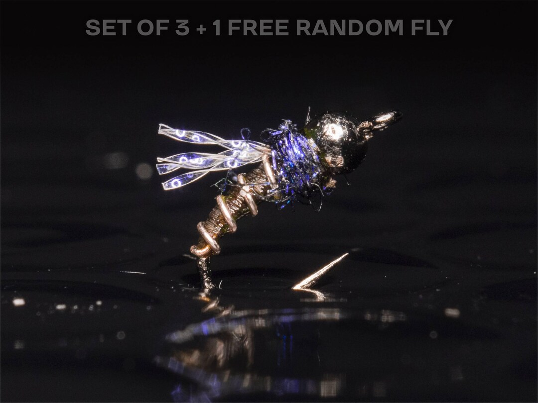 3 Purple Wing Midge + 1 FREE Random Fly — Handcrafted and Perfect for ...