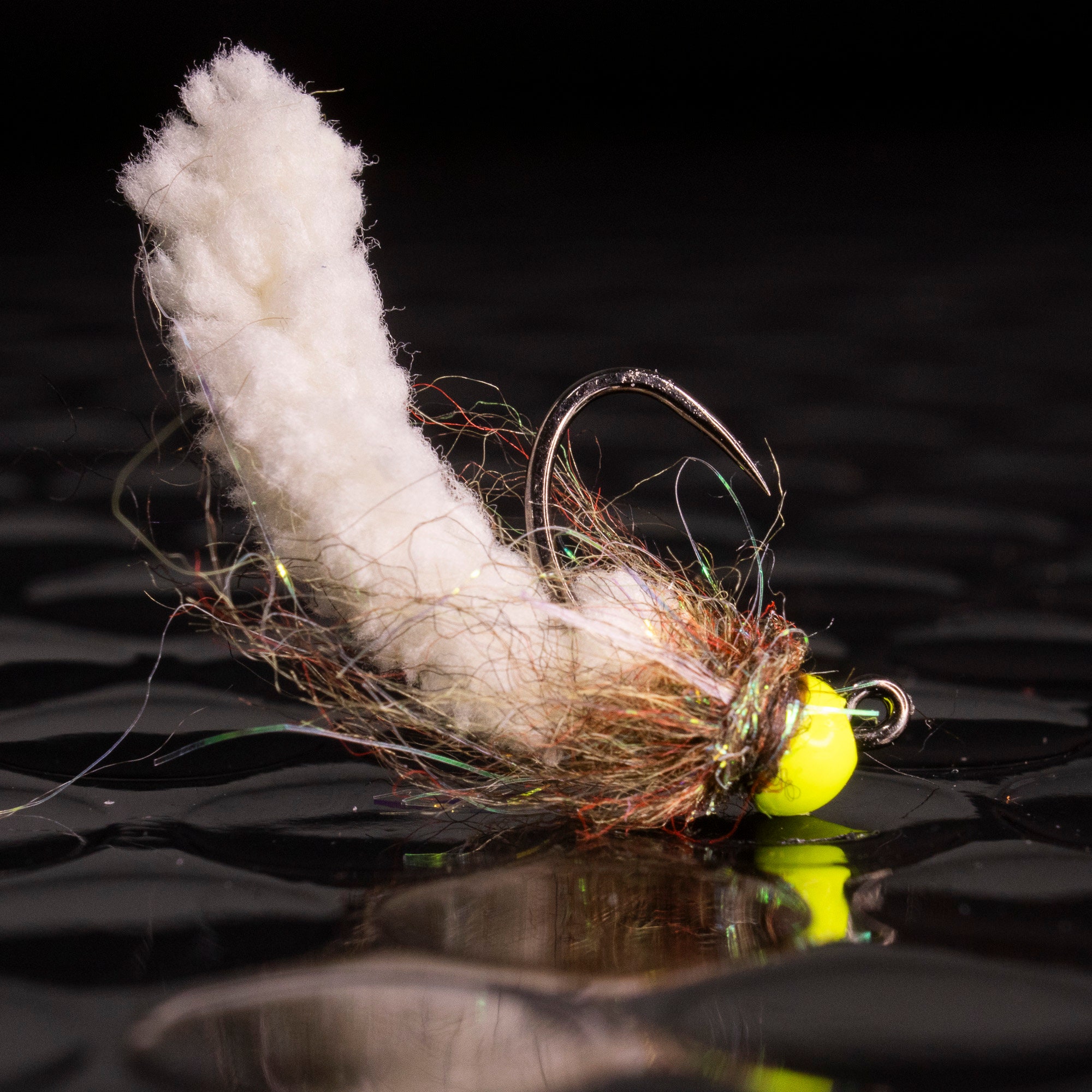 3 White Mop + 1 FREE Random Fly — Tungsten Jig Mops for Fly Fishing ...