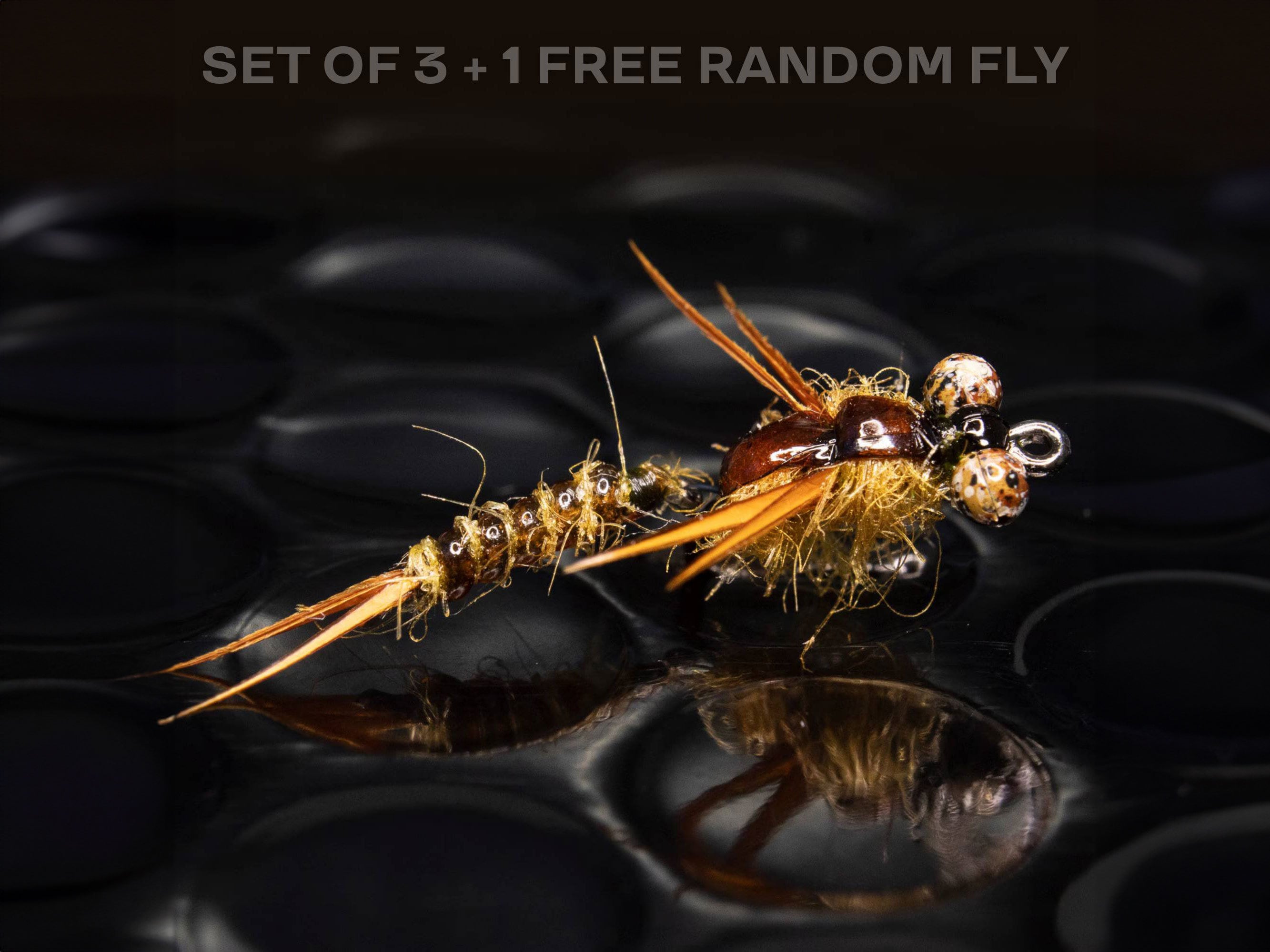 3 Articulated Nymphs 1 FREE Random Fly Micro Game Changer for Fly Fishing Bass and Trout ...