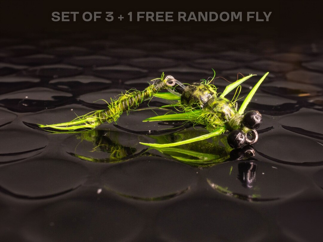 3 Articulated Fly + 1 FREE Random Fly — Micro Gamechanger for Fly Fishing Perfect for Trout ...