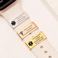 Custom Medical Alert Id Tag for Watch Band, Runner Id Tags ...