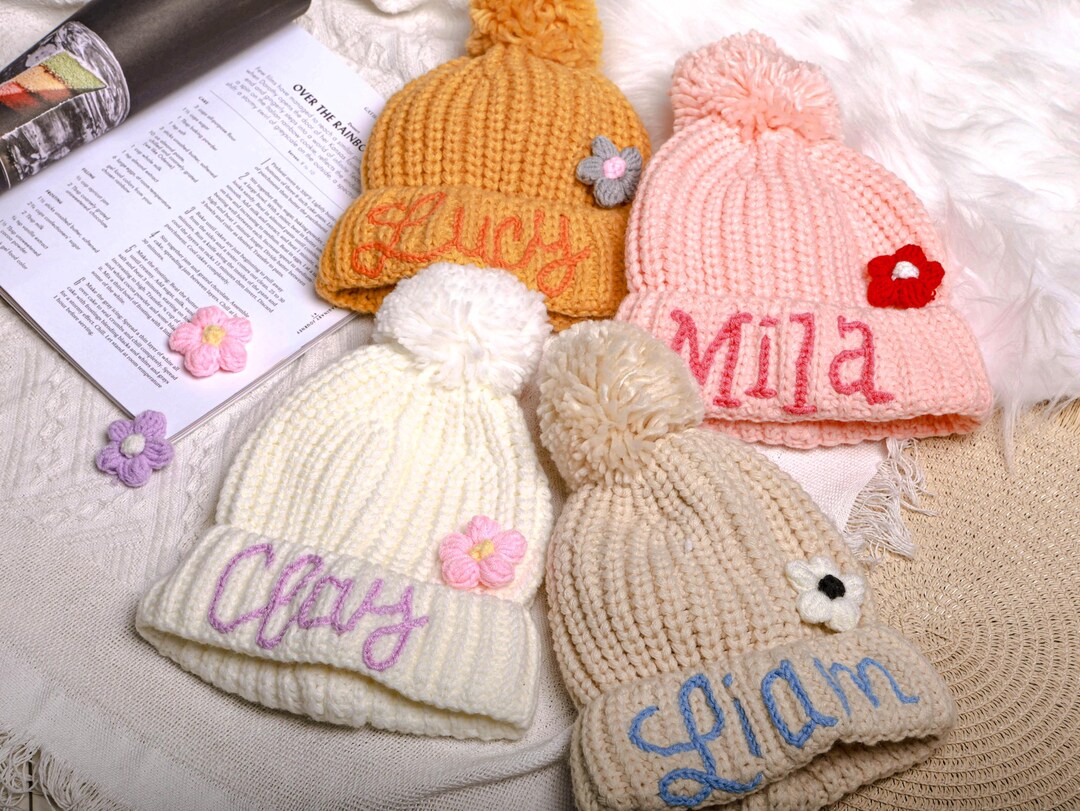 Customized Embroidered Kids' Winter Hat With Name,cozy Beanie for ...