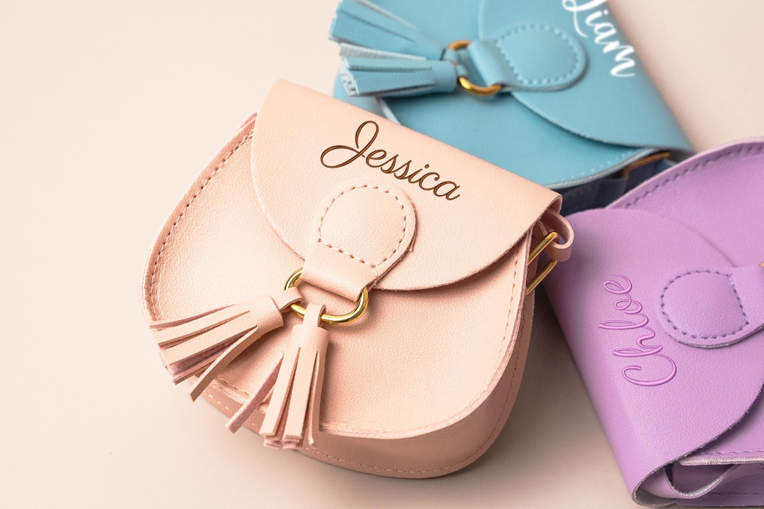 Custom Monogrammed Tassel Purse | Genuine Leather Kids Crossbody Bag ...