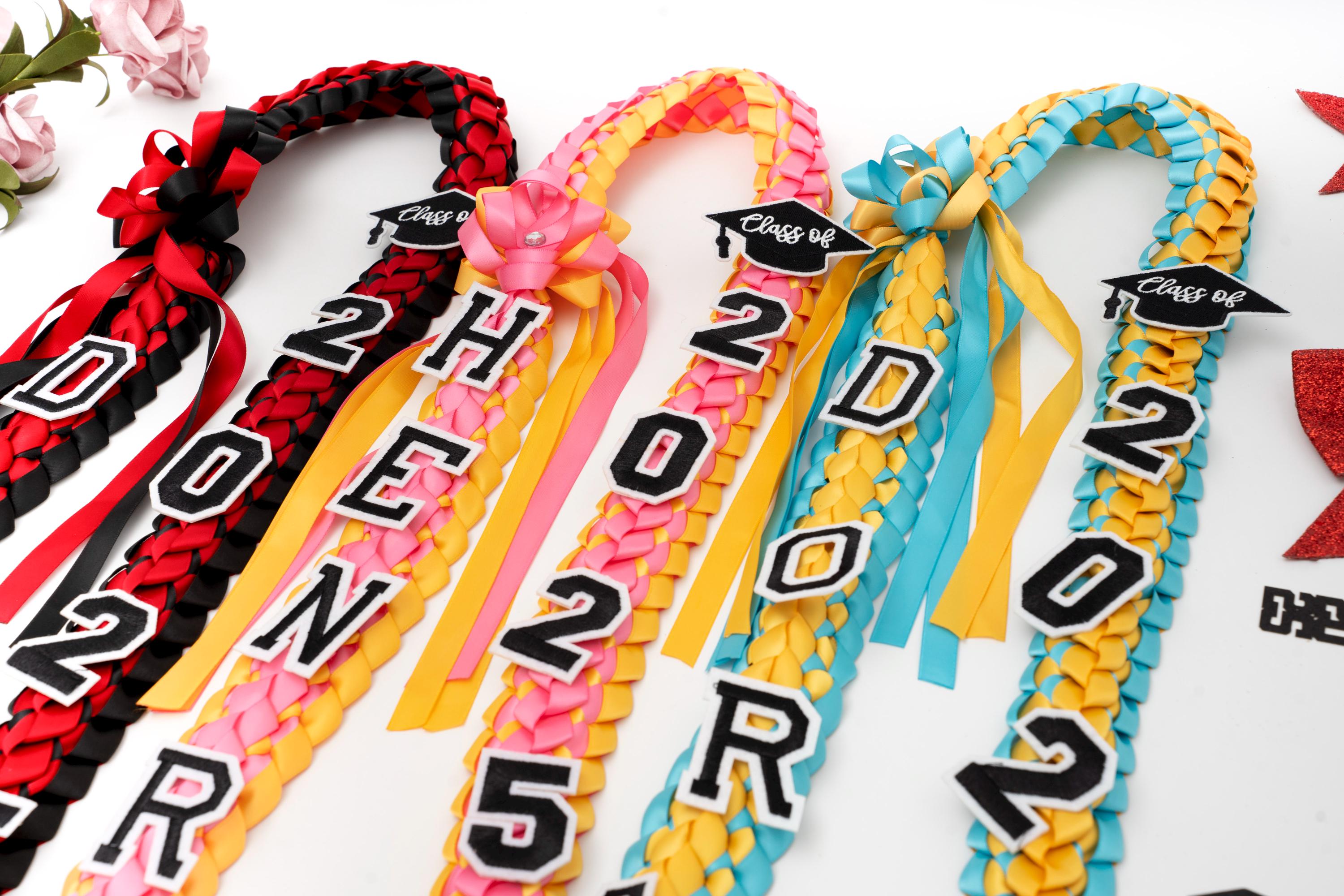 Personalized Grad Stole - Handmade 2025 Graduation Lei W/ Your Name ...