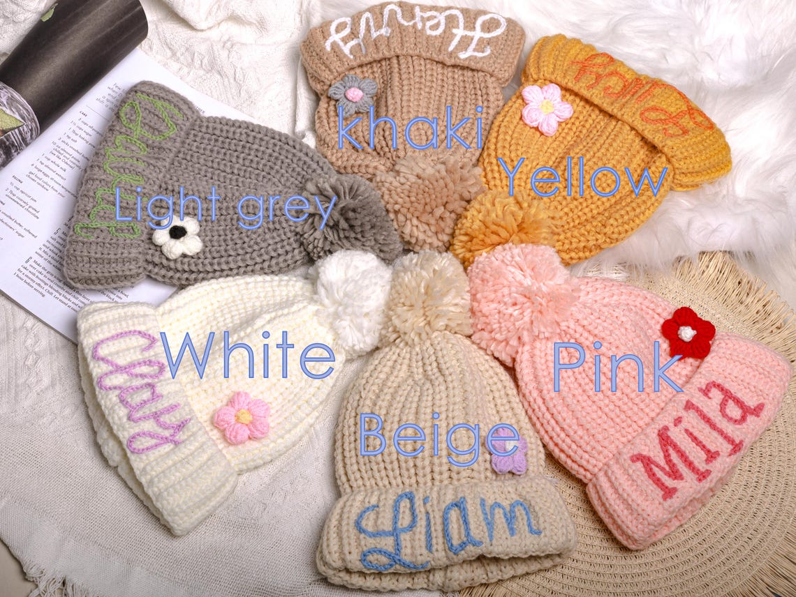 Customized Embroidered Kids' Winter Hat With Name,cozy Beanie for ...