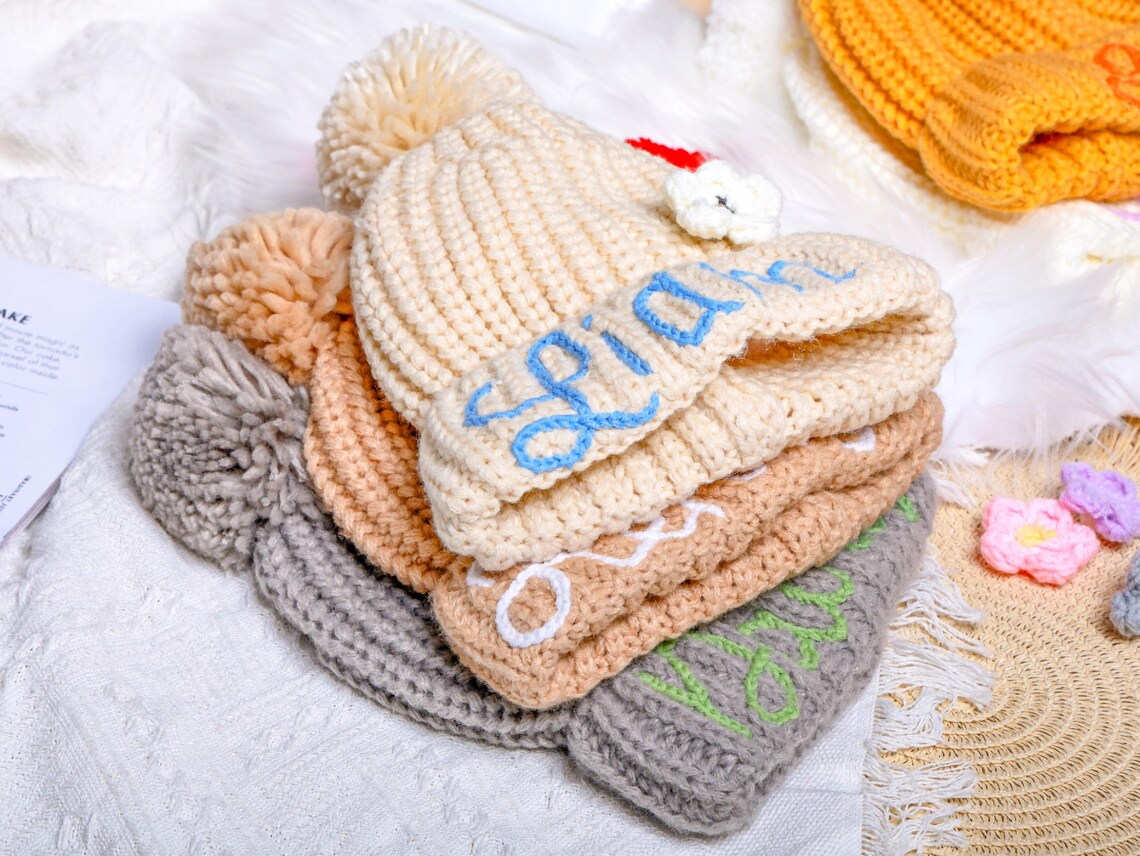 Customized Embroidered Kids' Winter Hat With Name,cozy Beanie for ...
