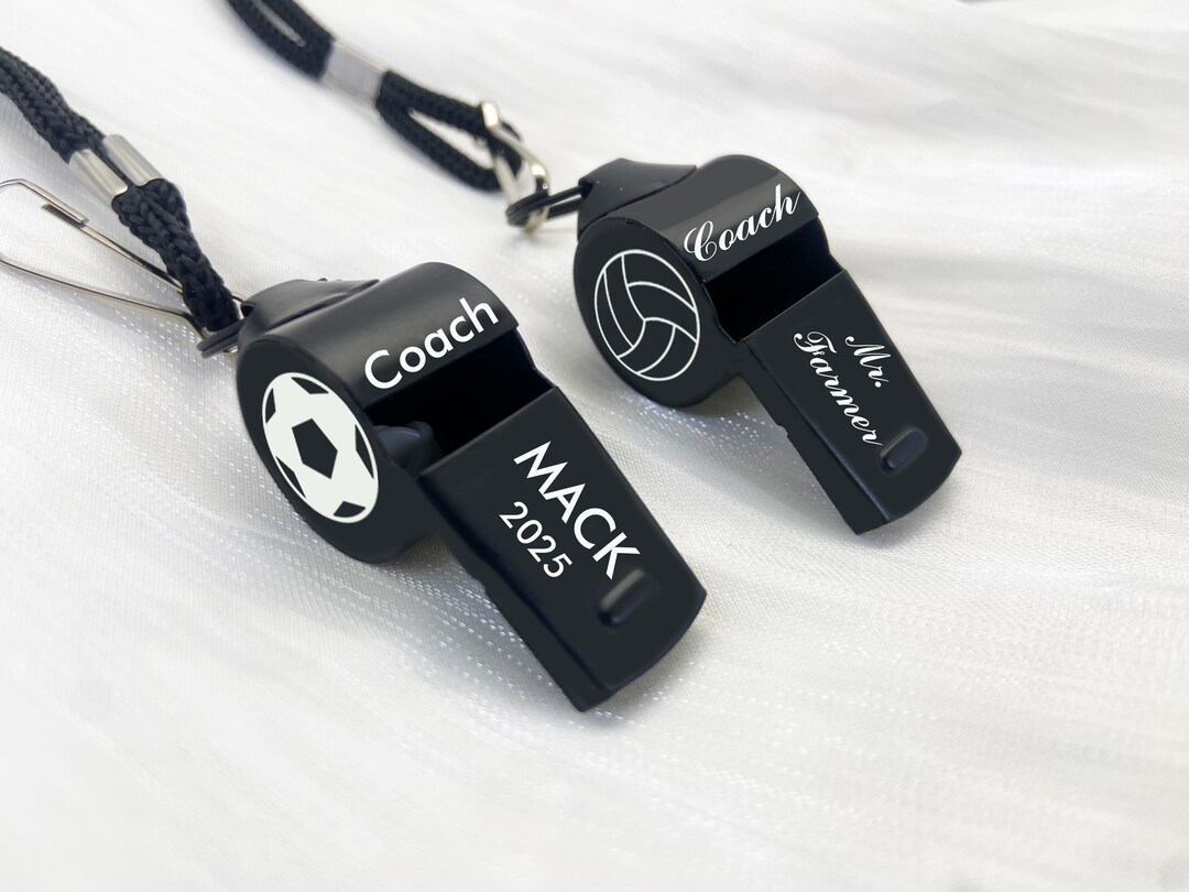 Custom Whistle Necklace Personalized Coach Whistle Engraved Whistle ...