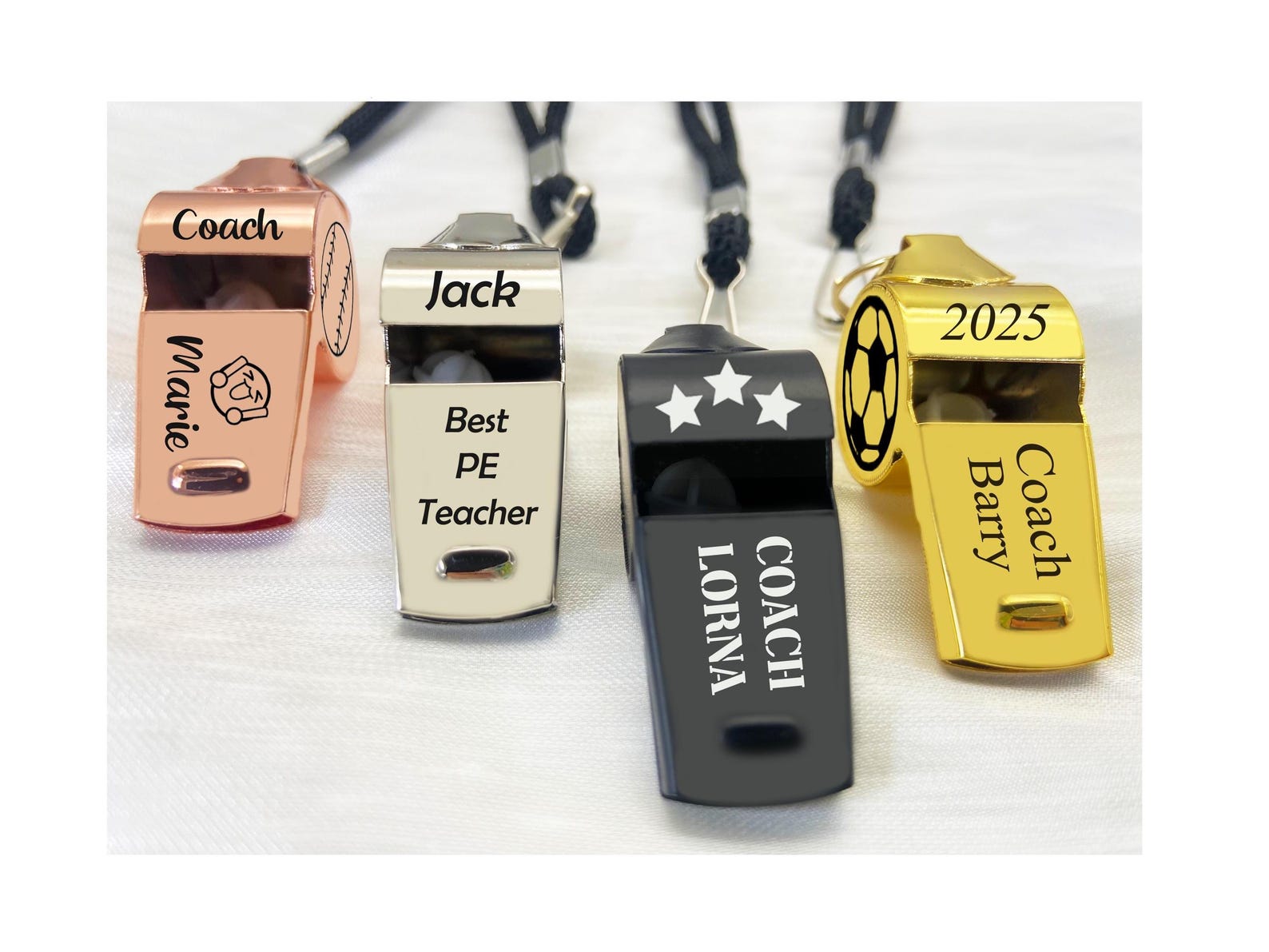 Custom Whistle Necklace Personalized Coach Whistle Engraved Whistle ...