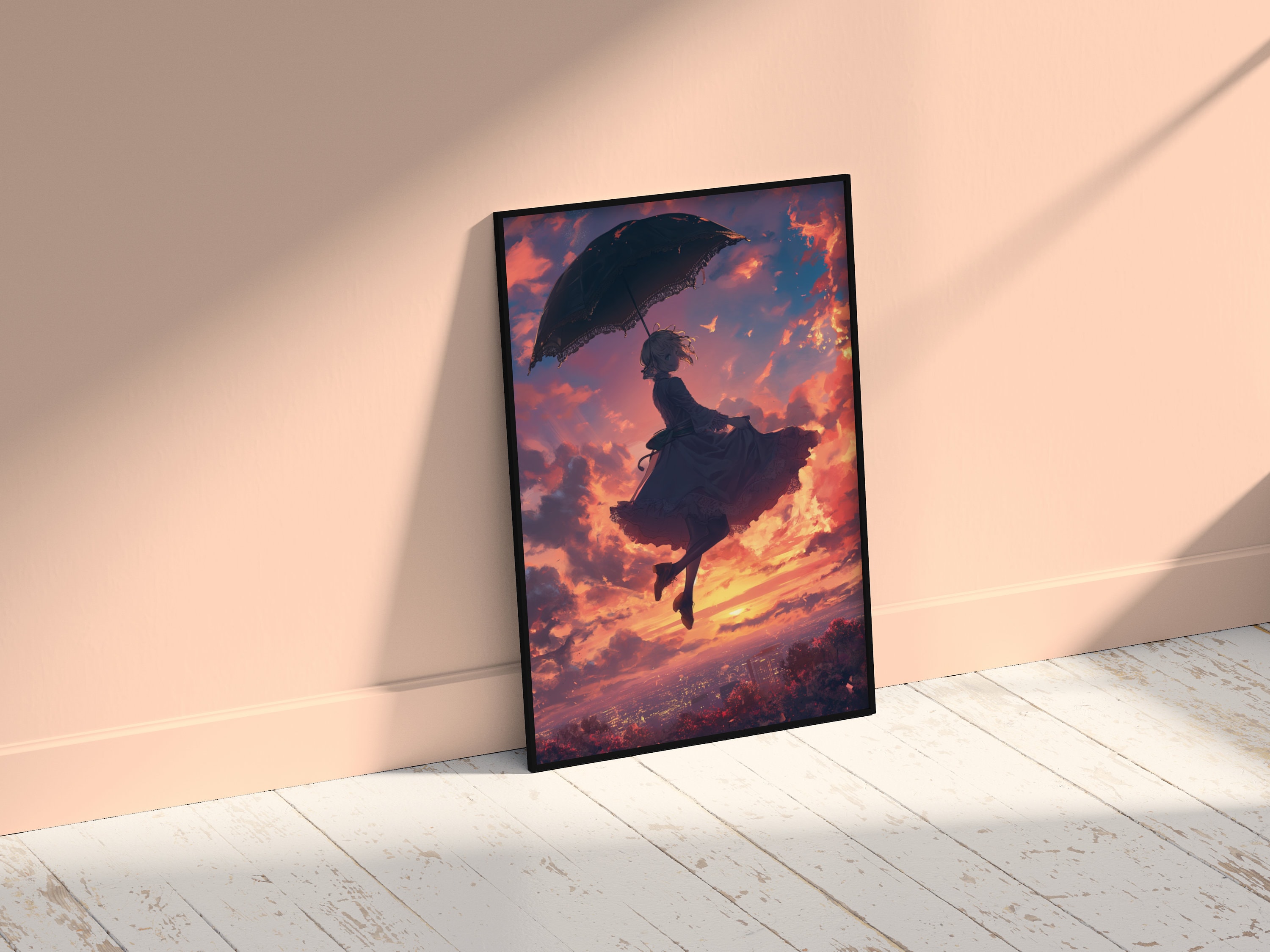 Anime Girl Poster, Serene Japanese Artwork, Anime Gift for Friend ...