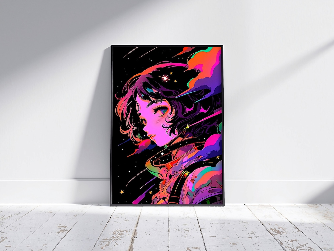 Aesthetic Anime Girl Poster, Anime Art Print, Anime Waifu Poster ...