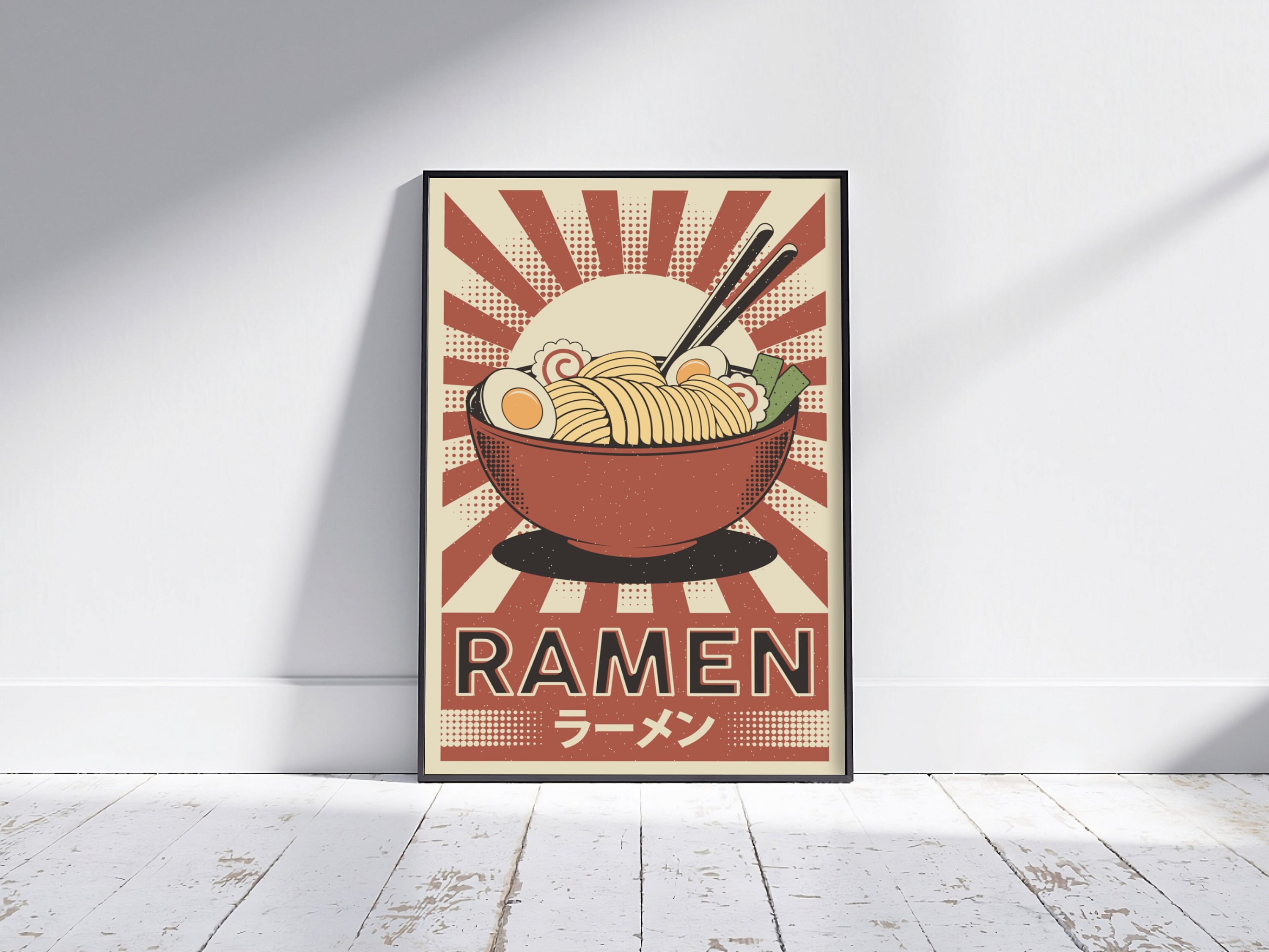 Ramen Matte Poster, Japanese Wall Art, Retro Japanese Poster, Vintage ...