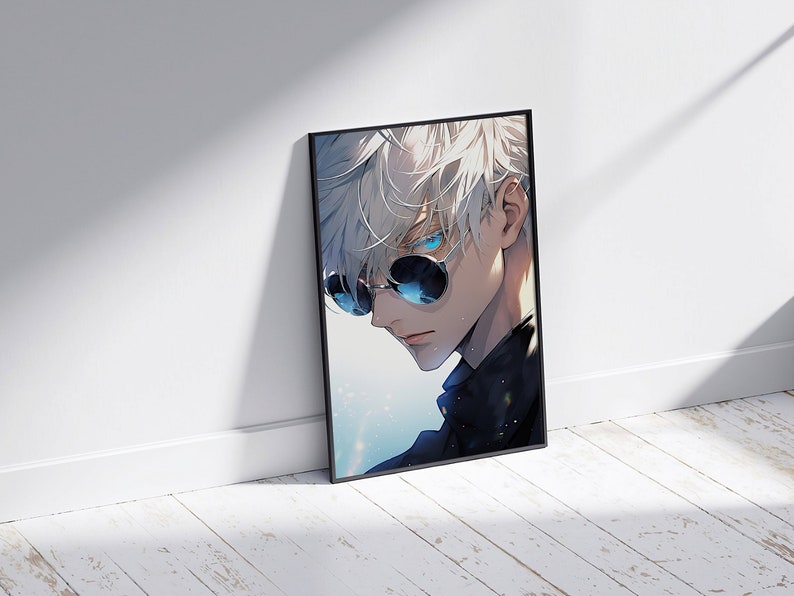 Gojo Satoru Print, Gojo PNG, Gojo Satoru Art, Gojo Satoru PNG, Jujutsu ...