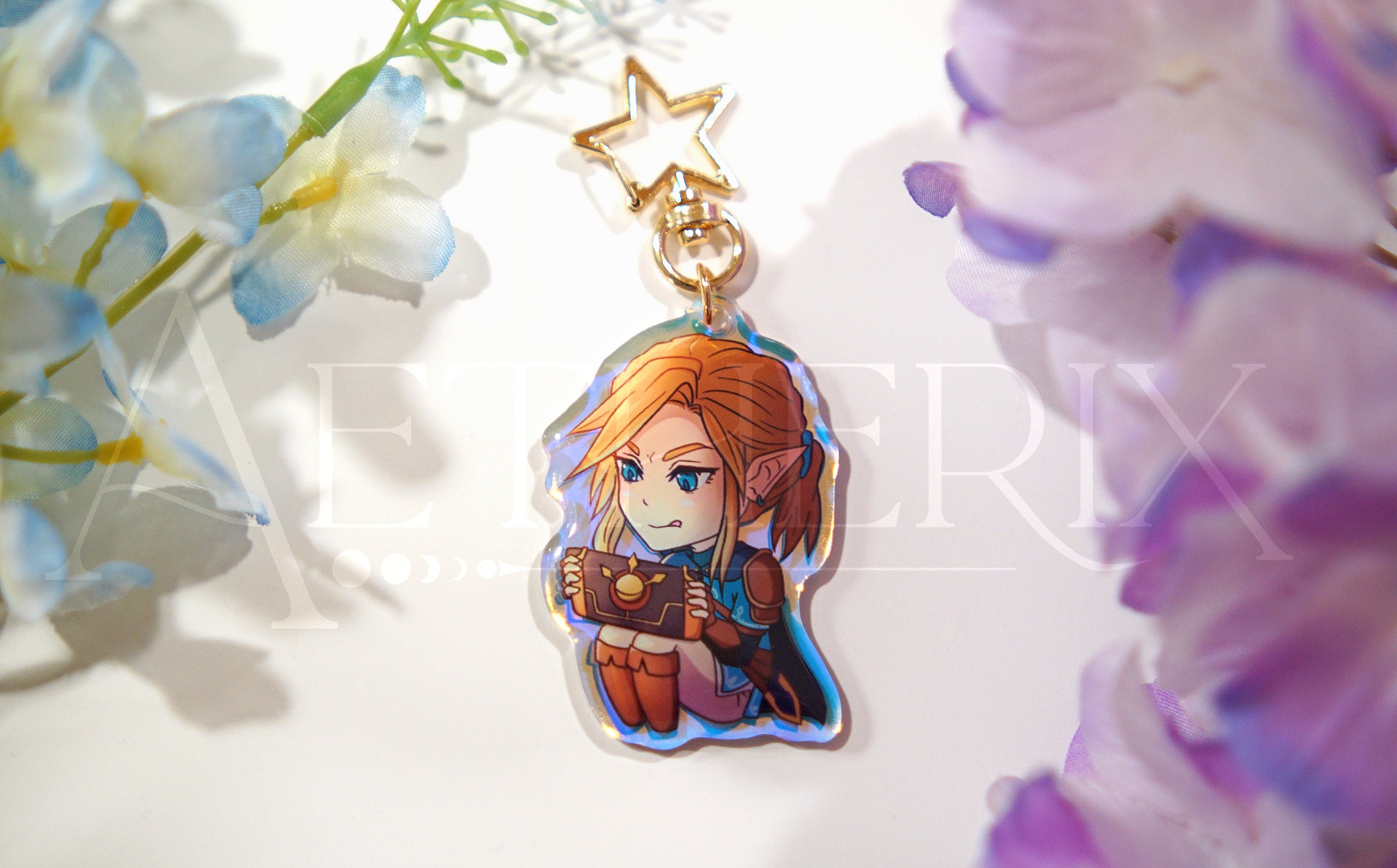 Zelda Inspired Keychains Rainbow Holo Acrylic Keychains - Etsy