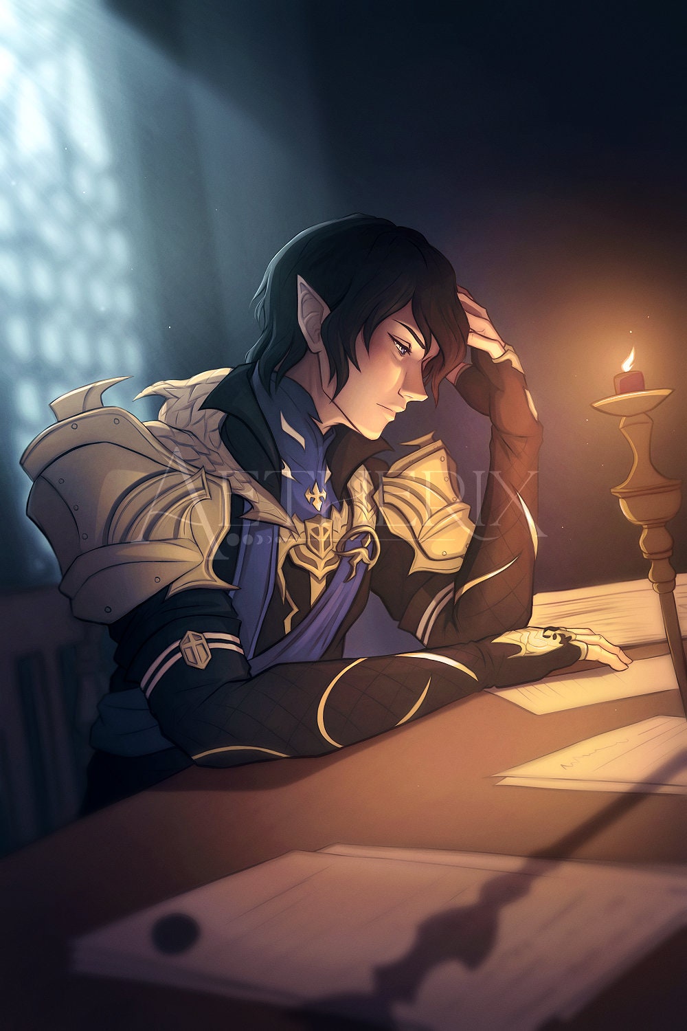 Aymeric Art Print FFXIV Fanart 12 X 18 - Etsy
