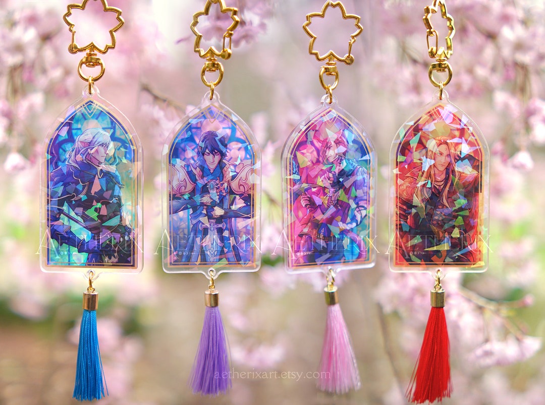 FFXIV Stained Glass Style Keychains - Final Fantasy XIV Inspired Fan ...