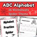 26 Spider Theme ABC Alphabet Preschool-kindergarten Worksheets ...
