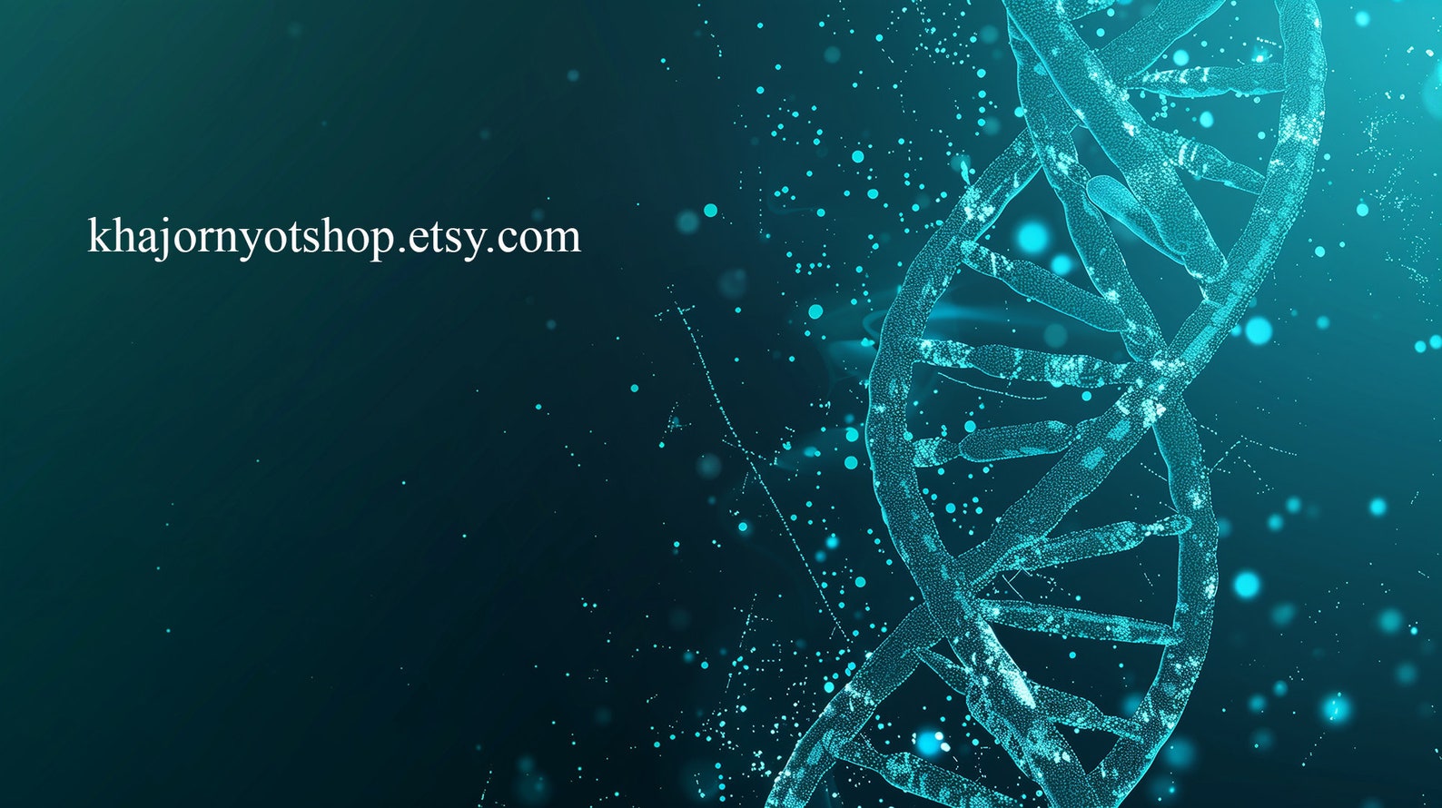 A Cyan DNA Genome Poster With Copy Space - Etsy