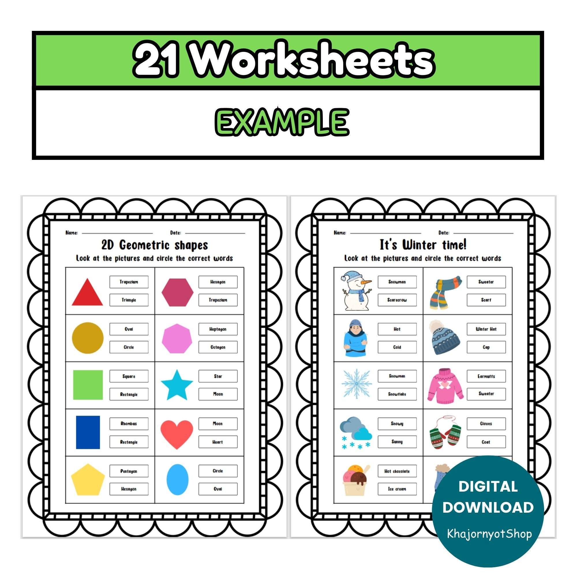 21 Kindergarten Vocabulary Activities Word Worksheets, Homeschool ...