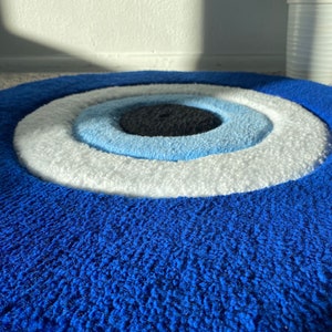 Greek Evil Eye Handmade Rug - Etsy