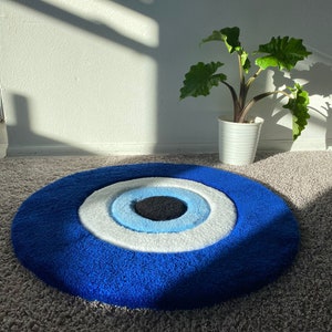 Greek Evil Eye Handmade Rug - Etsy