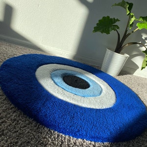 Greek Evil Eye Handmade Rug - Etsy