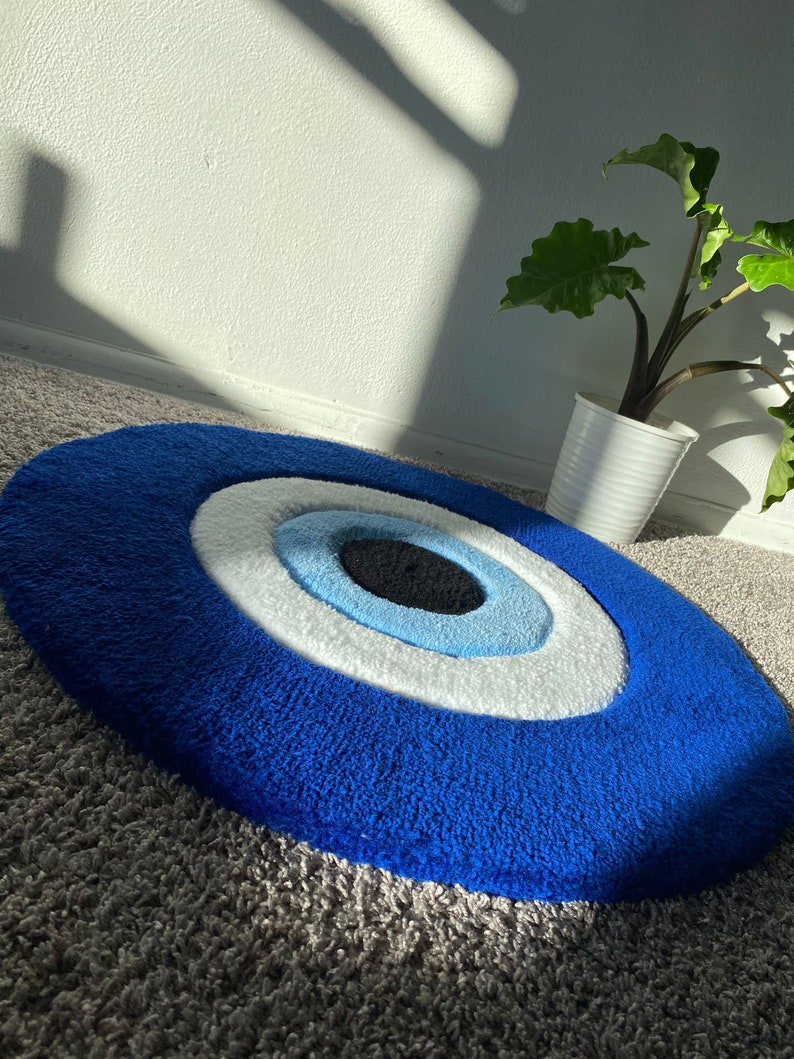 Greek Evil Eye Handmade Rug - Etsy